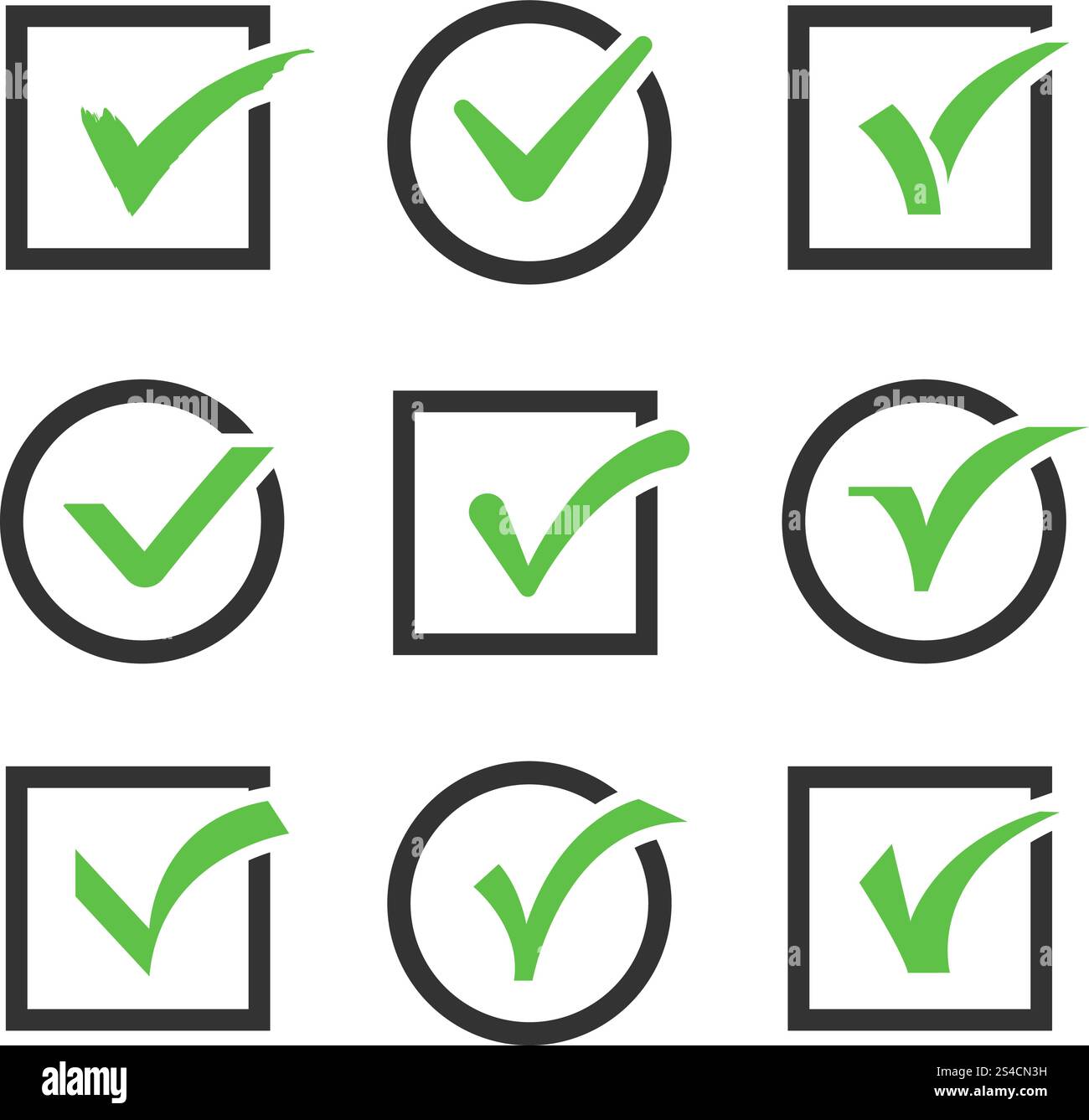 Check mark icon boxes vector set. Check mark icon boxes vector set ...