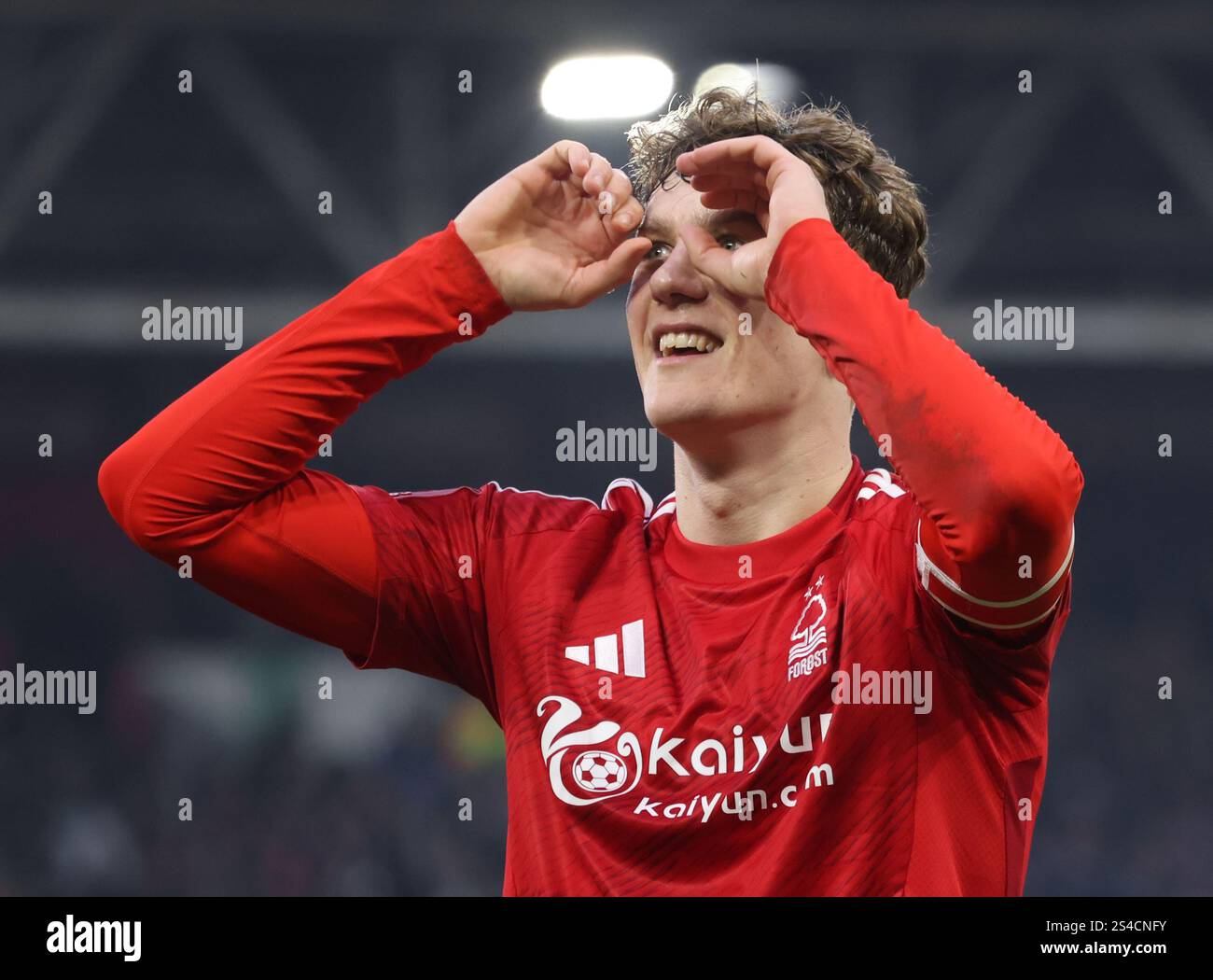 Ryan Yates (NF) celebrates scoring the first Forest goal (1-0) at the ...