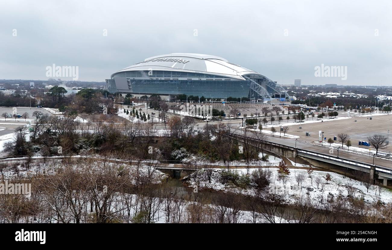 Dallas, Texas, USA. 10th Jan, 2025. An aerial view of AT&T Stadium ...