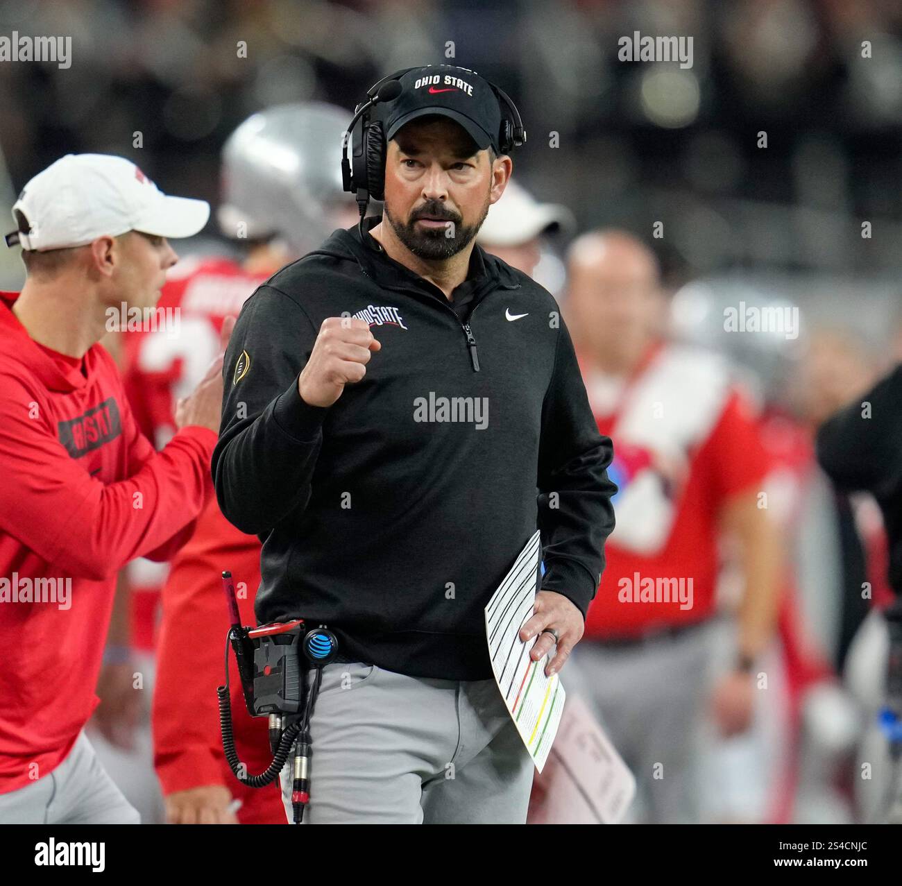 Arlington, Texas, USA. 10th Jan, 2025. Ohio State head coach RYAN DAY ...
