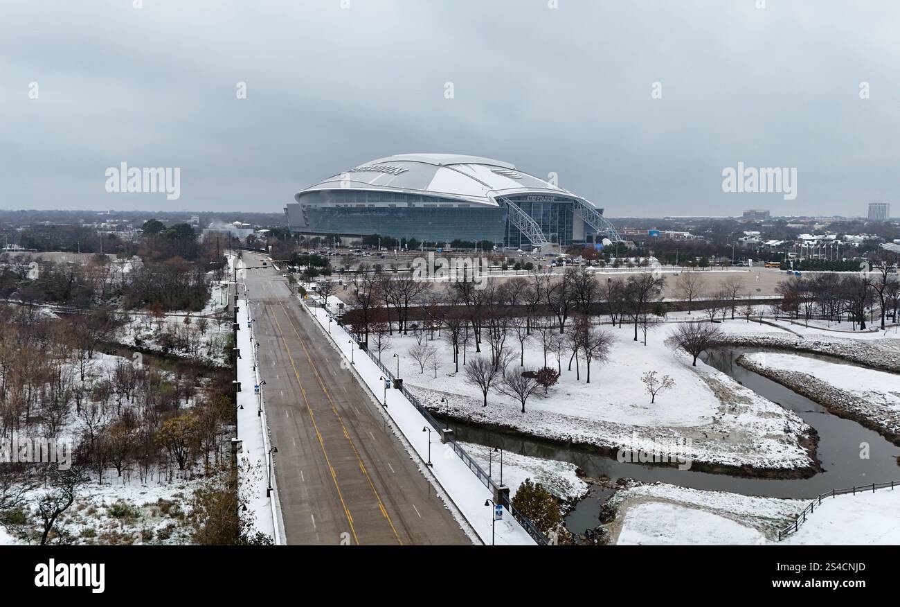 Dallas, Texas, USA. 10th Jan, 2025. An aerial view of AT&T Stadium ...