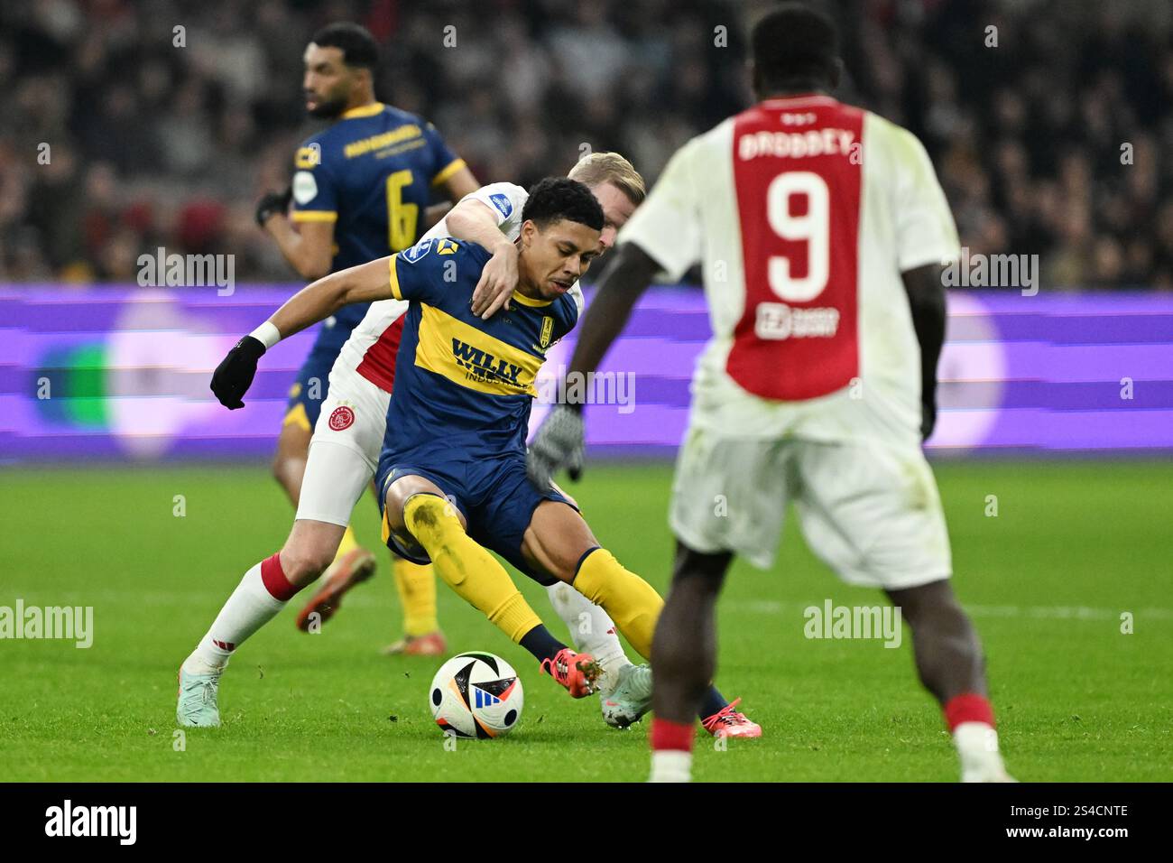 AMSTERDAM - (l-r) Davy Klaassen of Ajax, Richonell Margaret of RKC Waalwijk during the Dutch ...