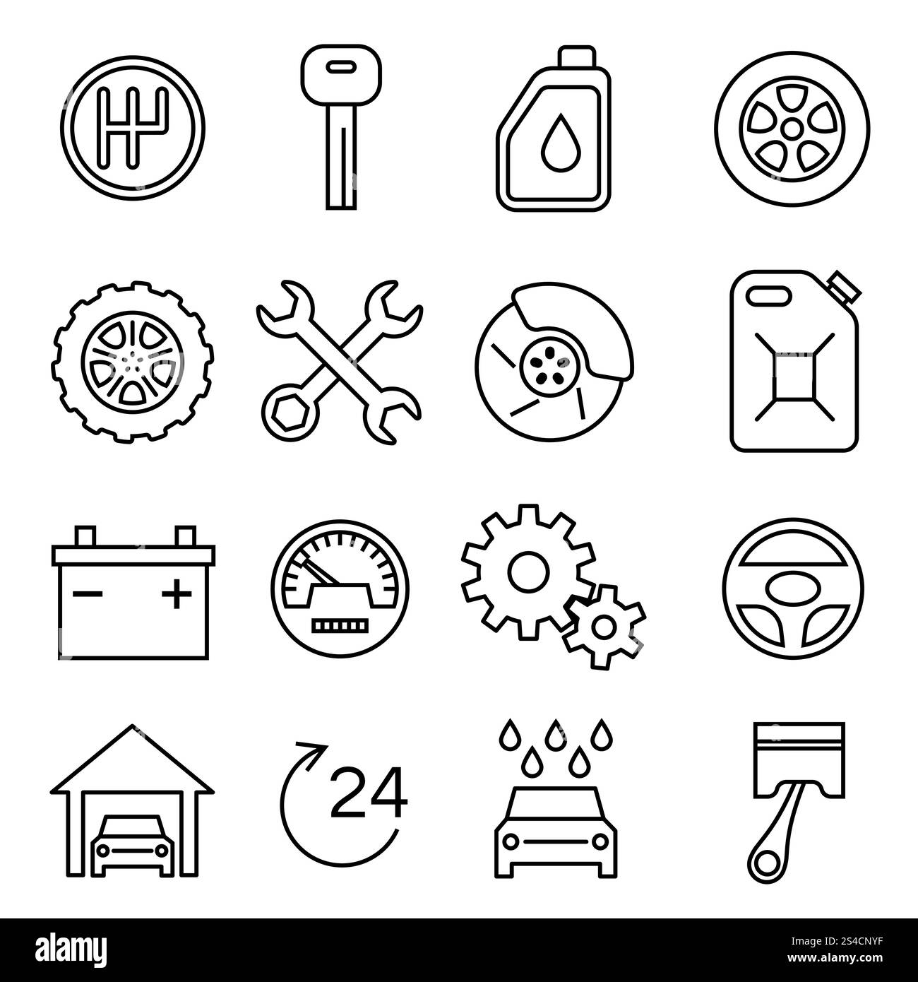 Oil battery icon flat Black and White Stock Photos & Images - Alamy