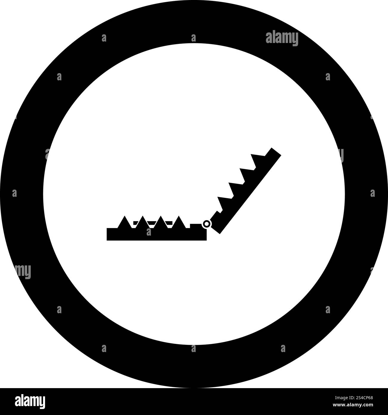Trap icon black color in round circle vector illustration Stock Vector ...