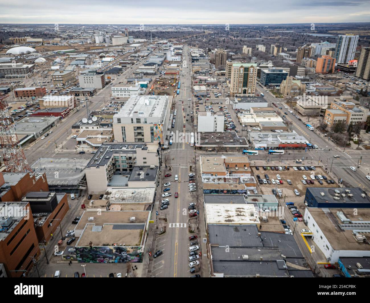 Aerial view showcasing downtown skyline hi-res stock photography and ...
