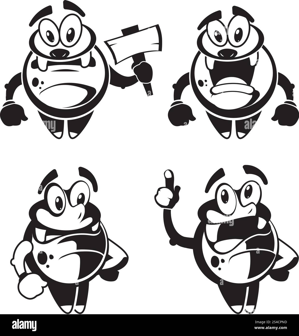 Funny cute little black quirky monster vector character. Funny cute ...