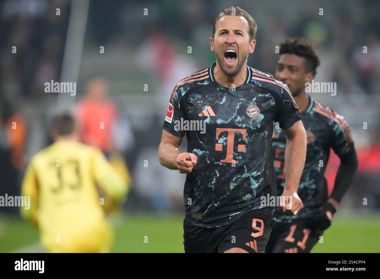 Bayern's Harry Kane celebrates after scoring the opening goal during ...