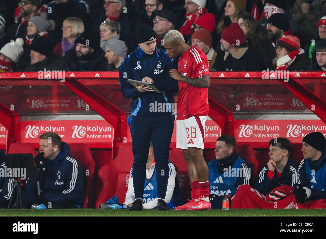City Ground, Nottingham on Saturday 11th January 2025. Danilo of ...