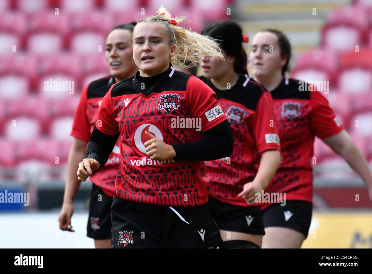 Llanelli, Wales. 11 January 2025. Seren Singleton of Brython Thunder ...
