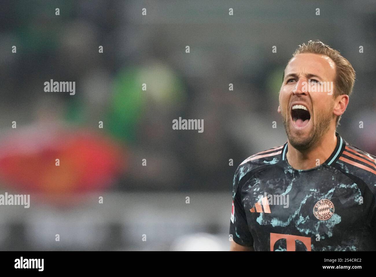 Bayern's Harry Kane celebrates after scoring the opening goal during ...