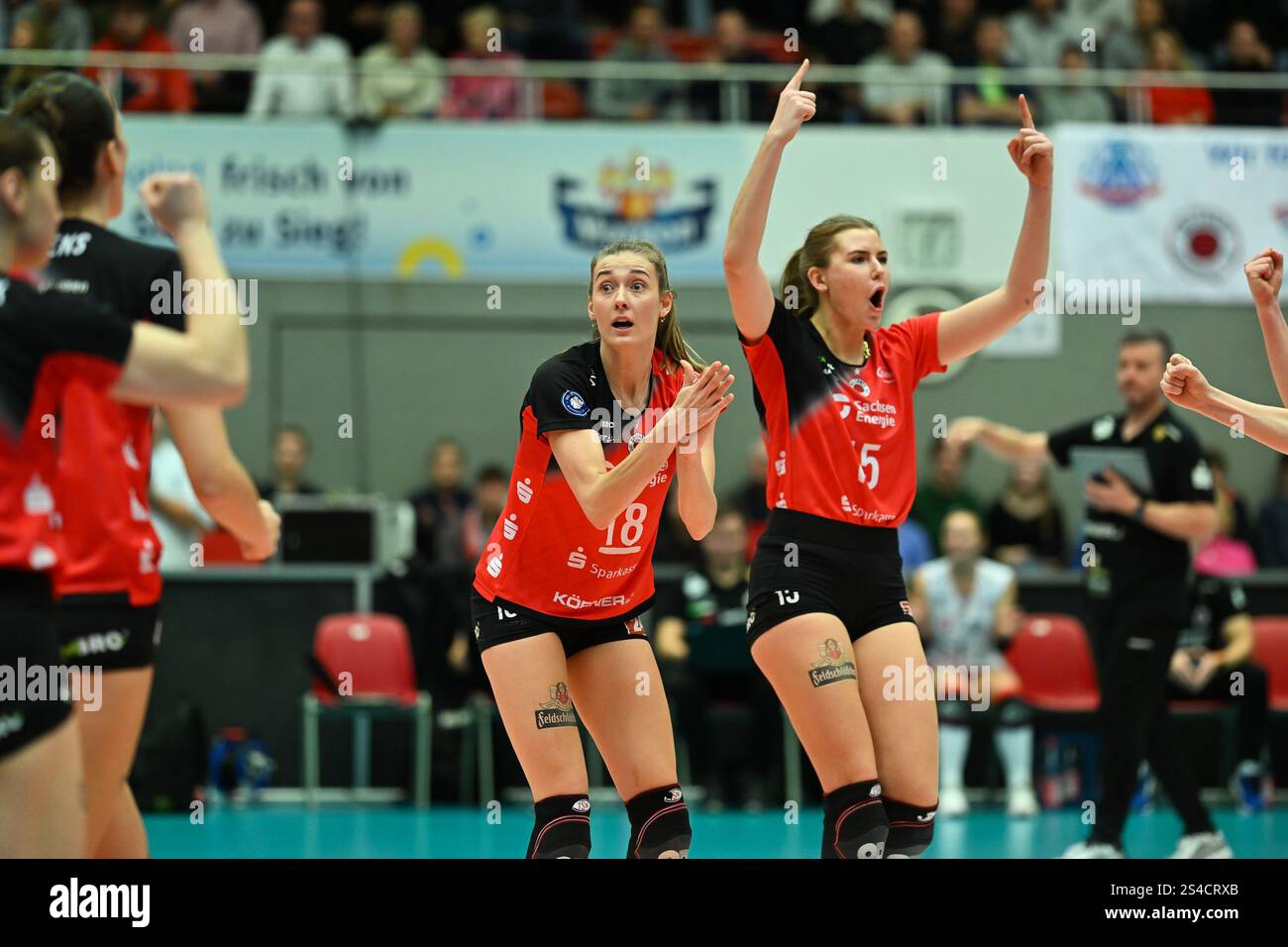 Sarah Straube (Dresdner SC, #18) Dresdner SC vs. Allianz MTV Stuttgart ...