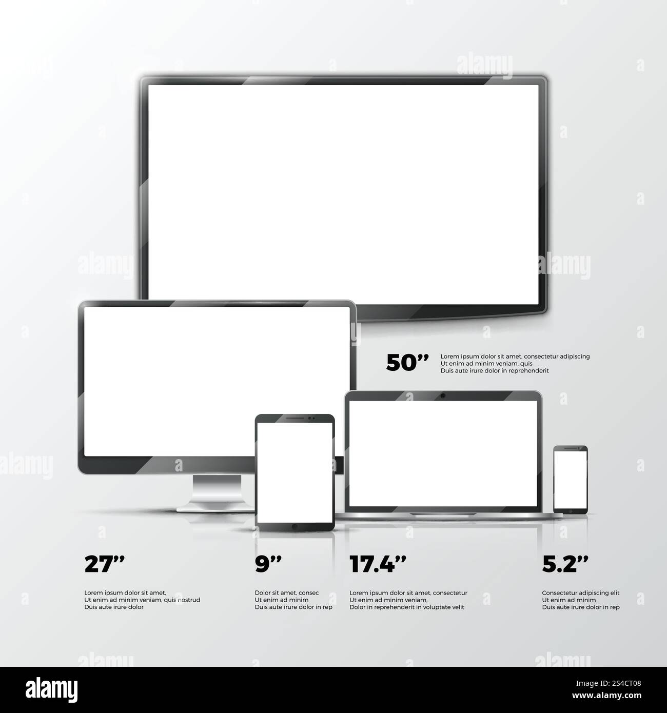 Blank TV screen, lcd monitor, notebook, tablet computer, smartphone ...