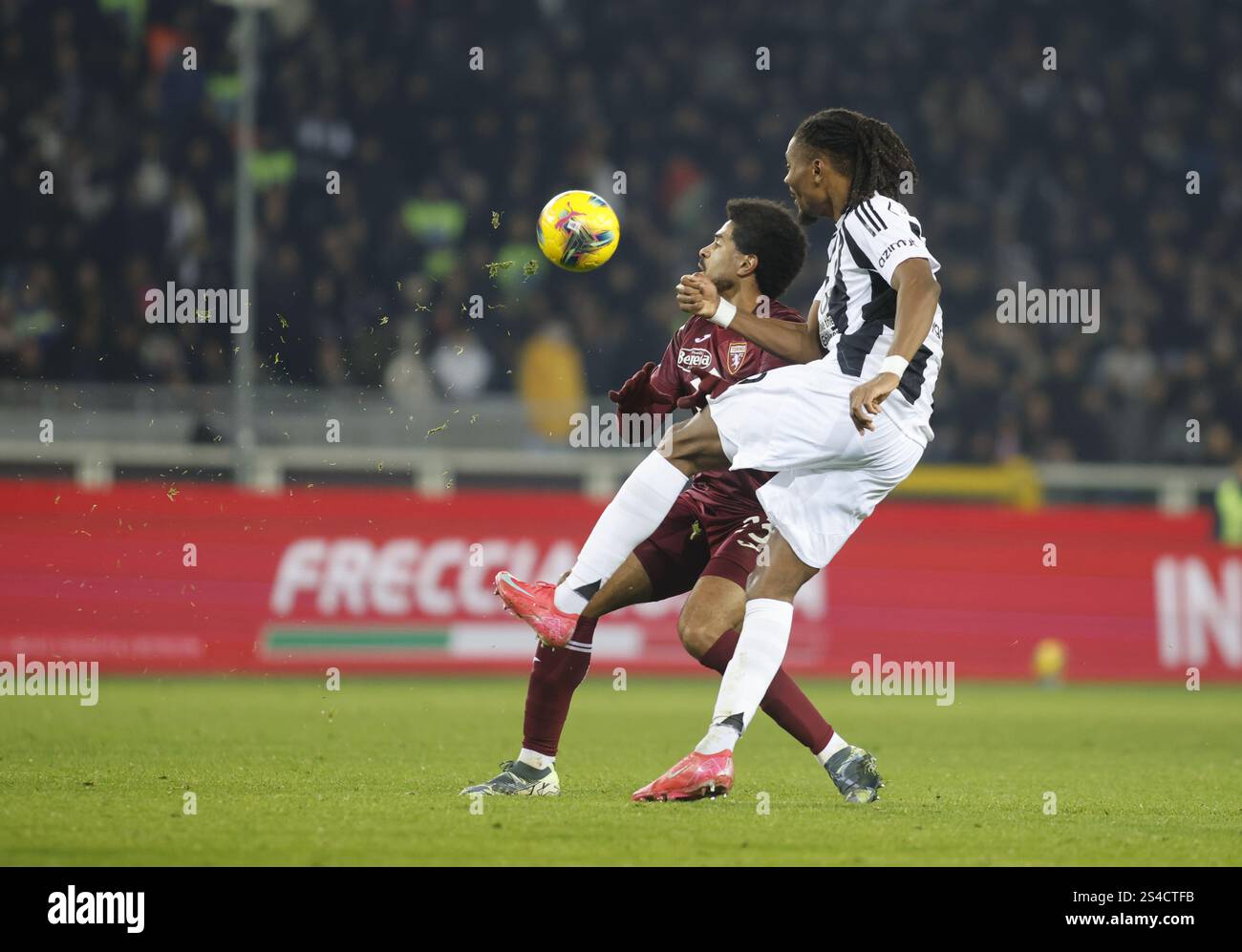 Turin, Italy. 11th Jan, 2025. Saul Coco of Torino FC and Khephren ...