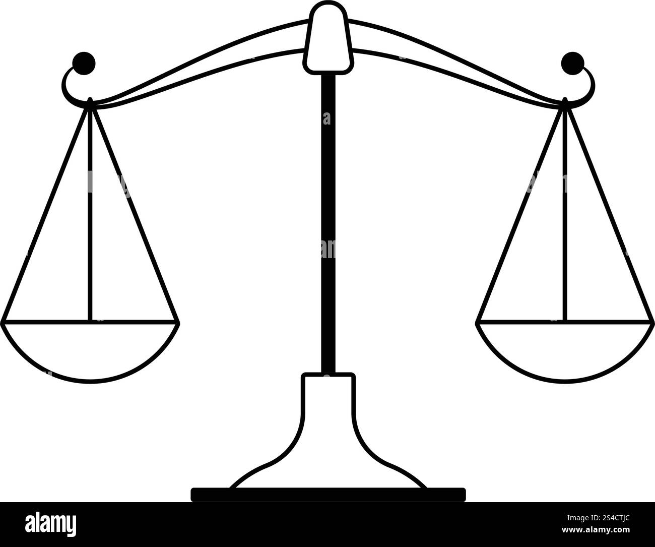 Icon of Scale. Thin line design. Vector illustration Stock Vector Image & Art - Alamy