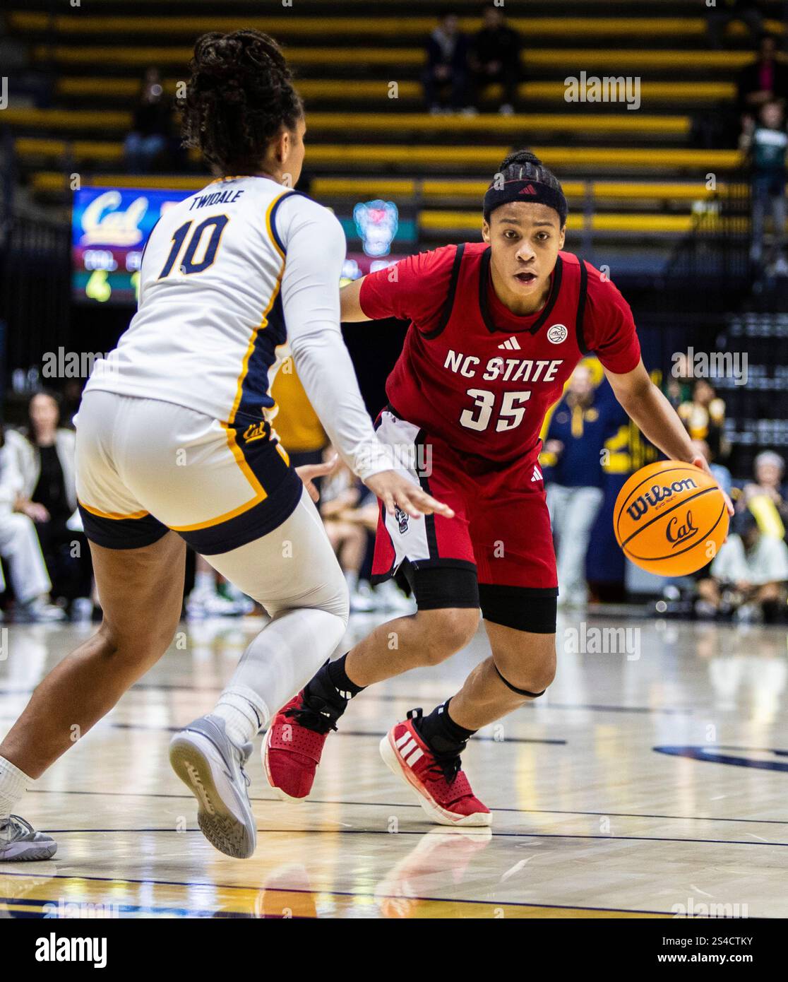 Haas Pavilion Berkeley Calif, USA. 09th Jan, 2025. USA NC State guard ...