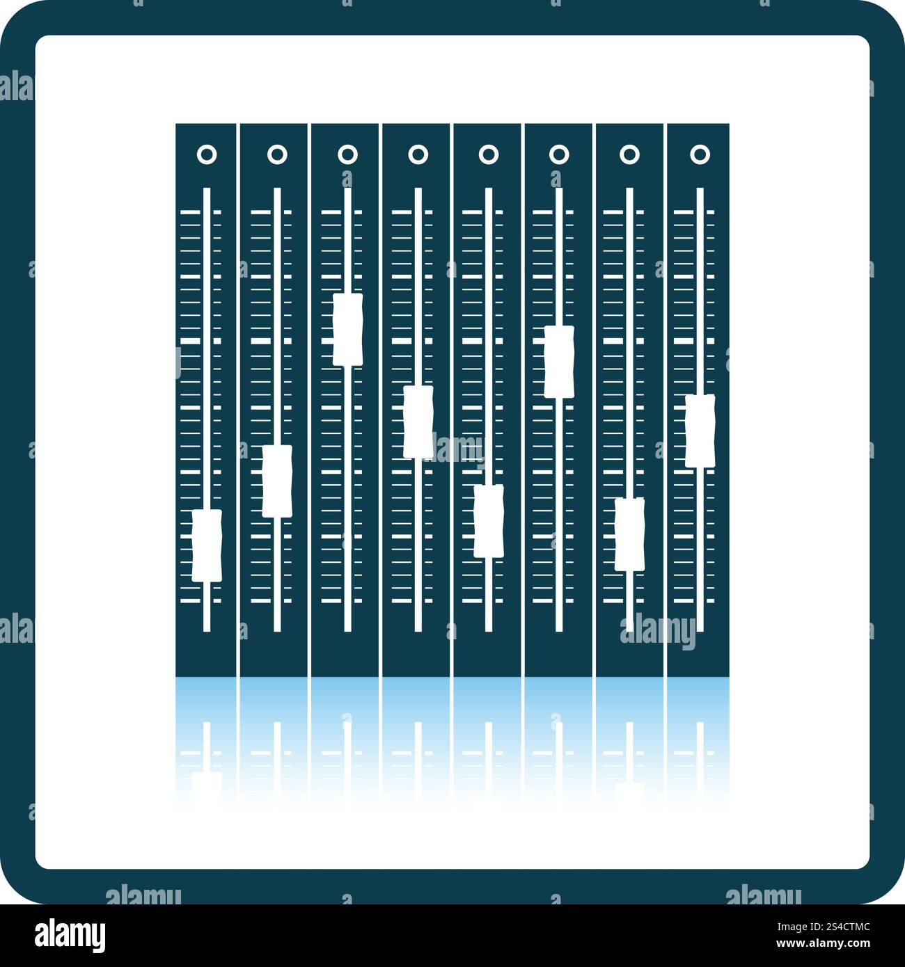 Music equalizer icon. Shadow reflection design. Vector illustration ...