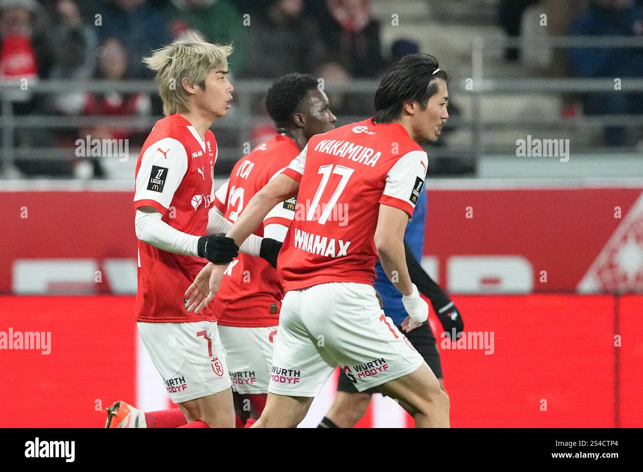 France. 11th Jan, 2025. 07 Junya ITO (sdr) - 17 Keito NAKAMURA (sdr) during the Ligue 1 McDonald ...