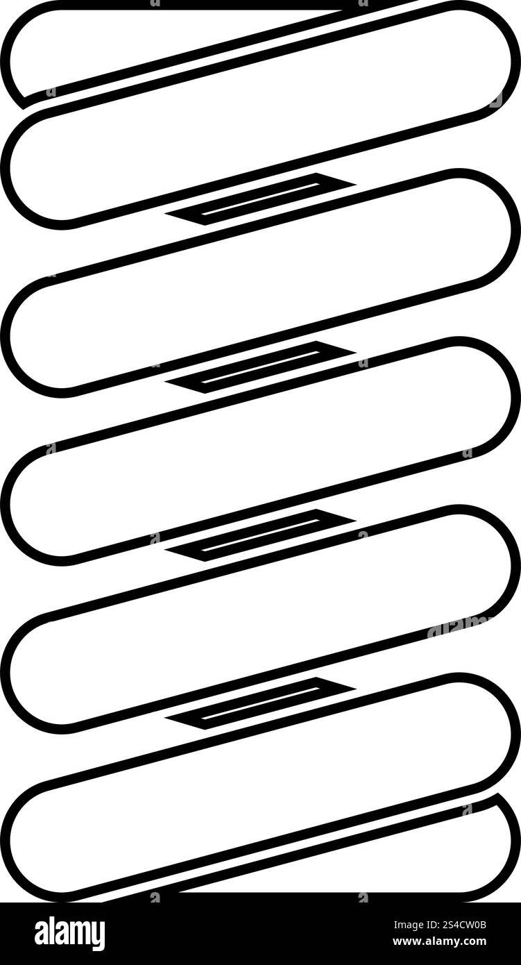 Spring coil icon black color vector illustration flat style simple ...