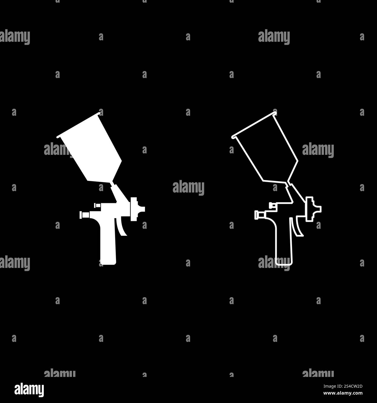 Sprayer paint icon set white color vector illustration flat style simple image Stock Vector ...