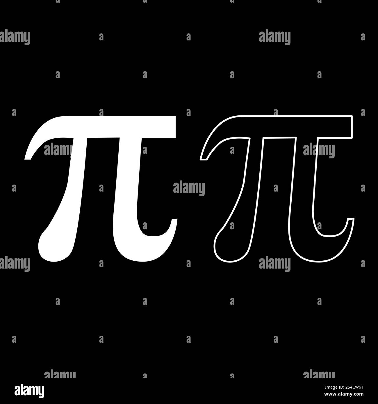 Symbol Pi icon set white color vector illustration flat style simple ...