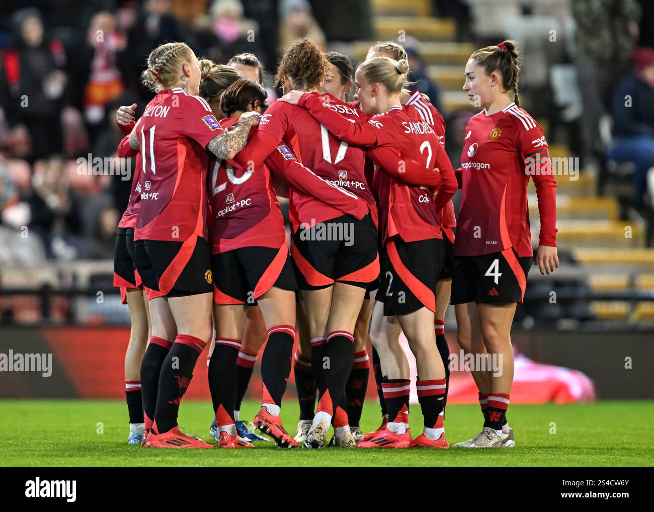 Manchester United's Celin Bizet Ildhusoy celebrates her sides fifth ...