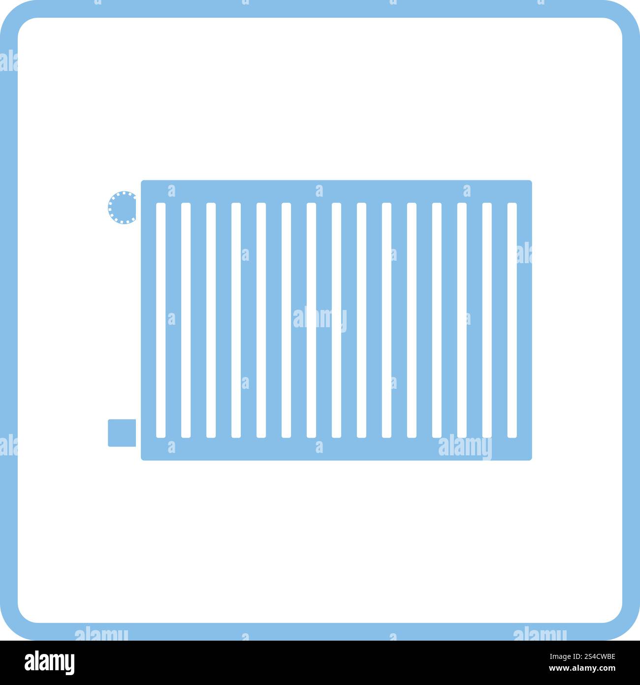Icon of Radiator. Blue frame design. Vector illustration Stock Vector ...