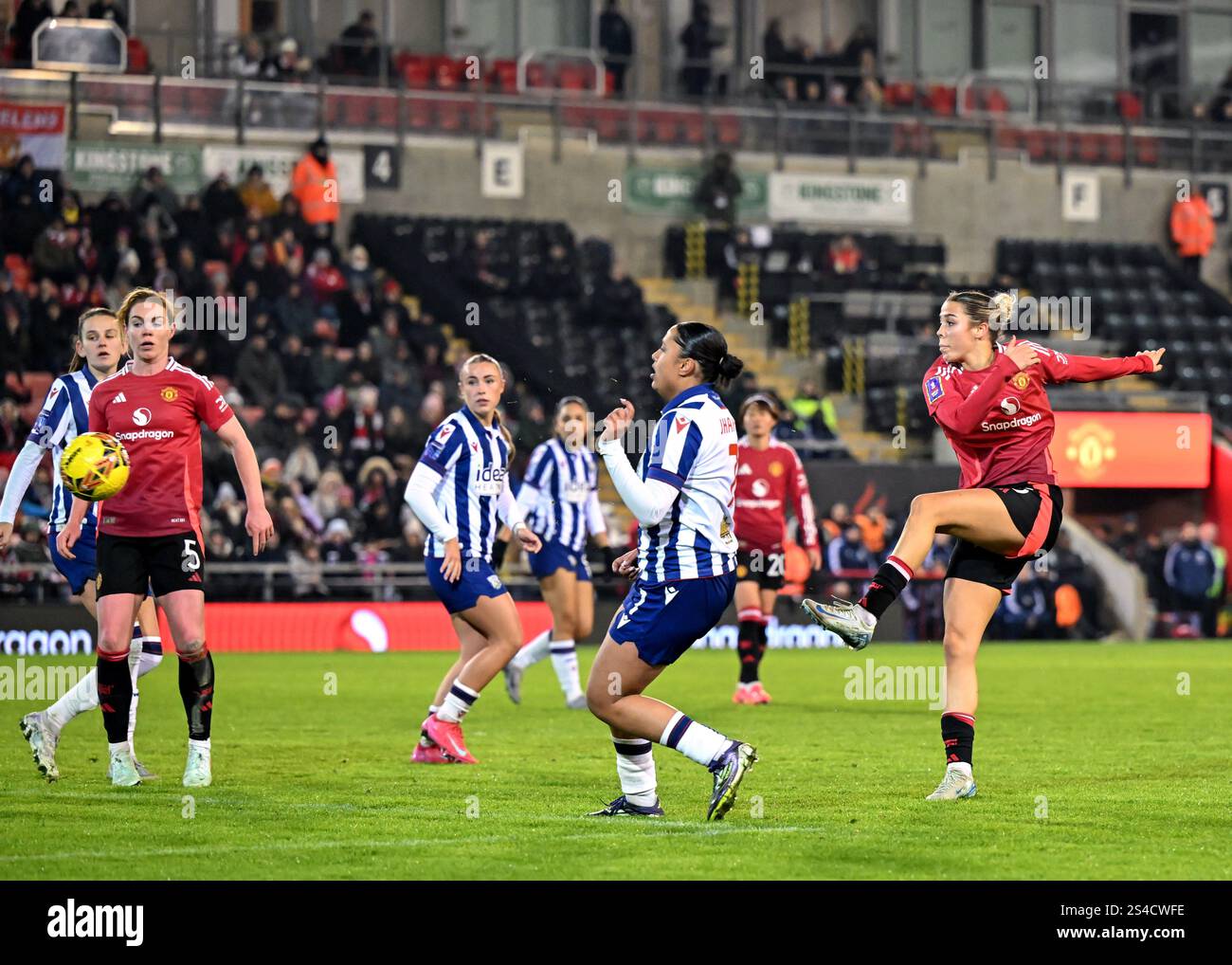 Manchester United's Celin Bizet Ildhusoy scores her sides seventh goal ...