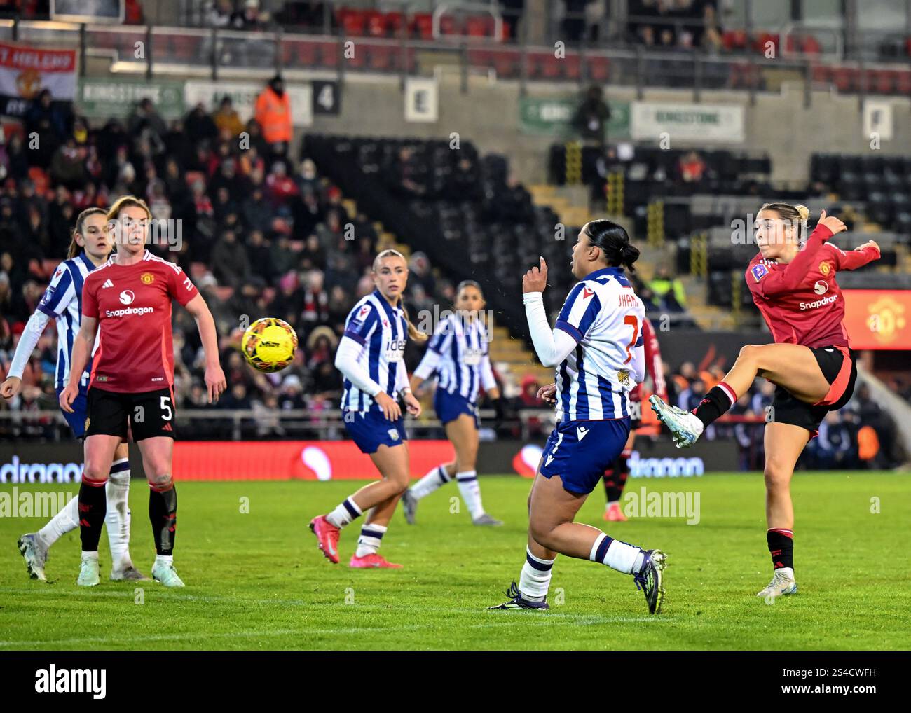 Manchester United's Celin Bizet Ildhusoy scores her sides seventh goal ...