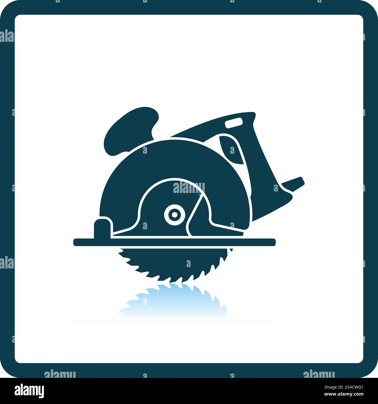 Circular saw icon. Shadow reflection design. Vector illustration Stock ...
