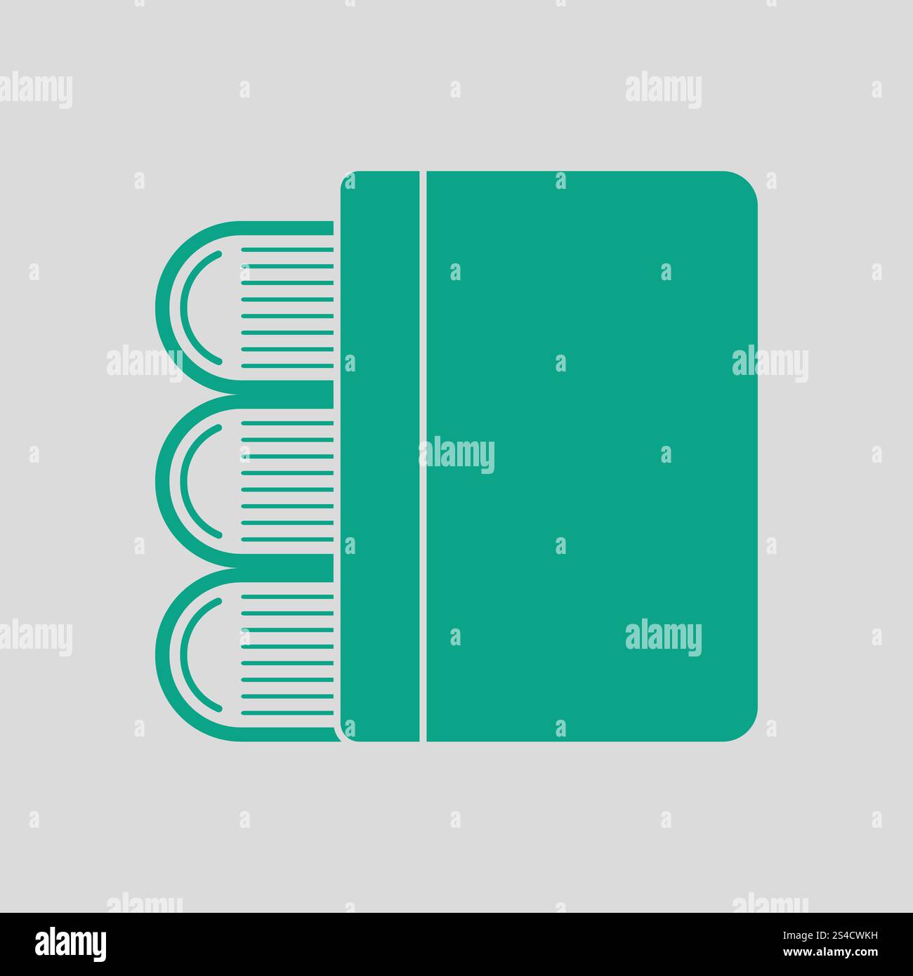 Stack of books icon. Gray background with green. Vector illustration ...