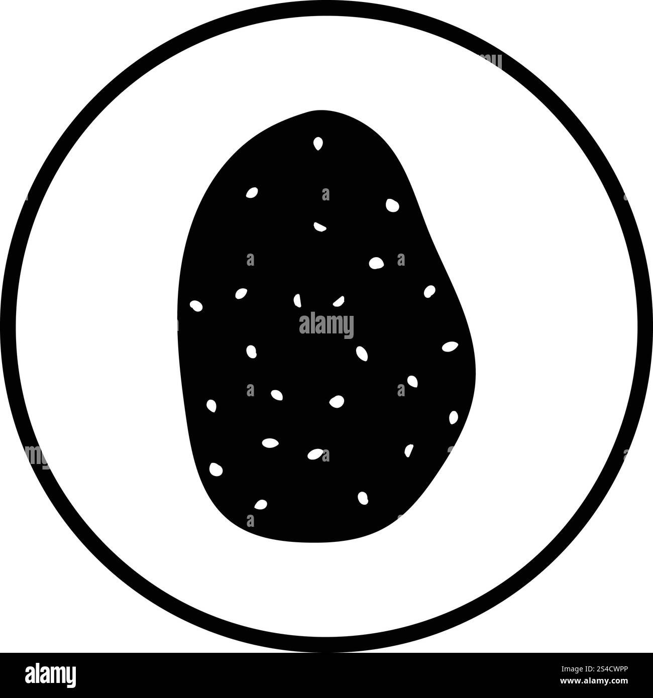 Potato icon. Thin circle design. Vector illustration Stock Vector Image ...
