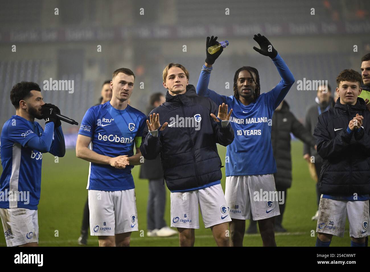 Genk, Belgium. 11th Jan, 2025. Genk's Matte Smets pictured after a ...
