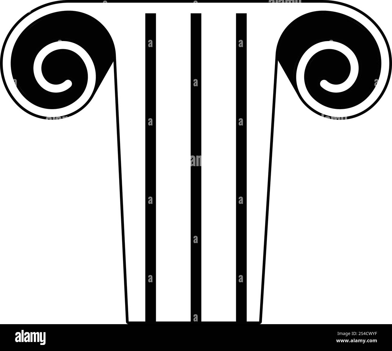 Icon of antique column. Thin line design. Vector illustration Stock ...