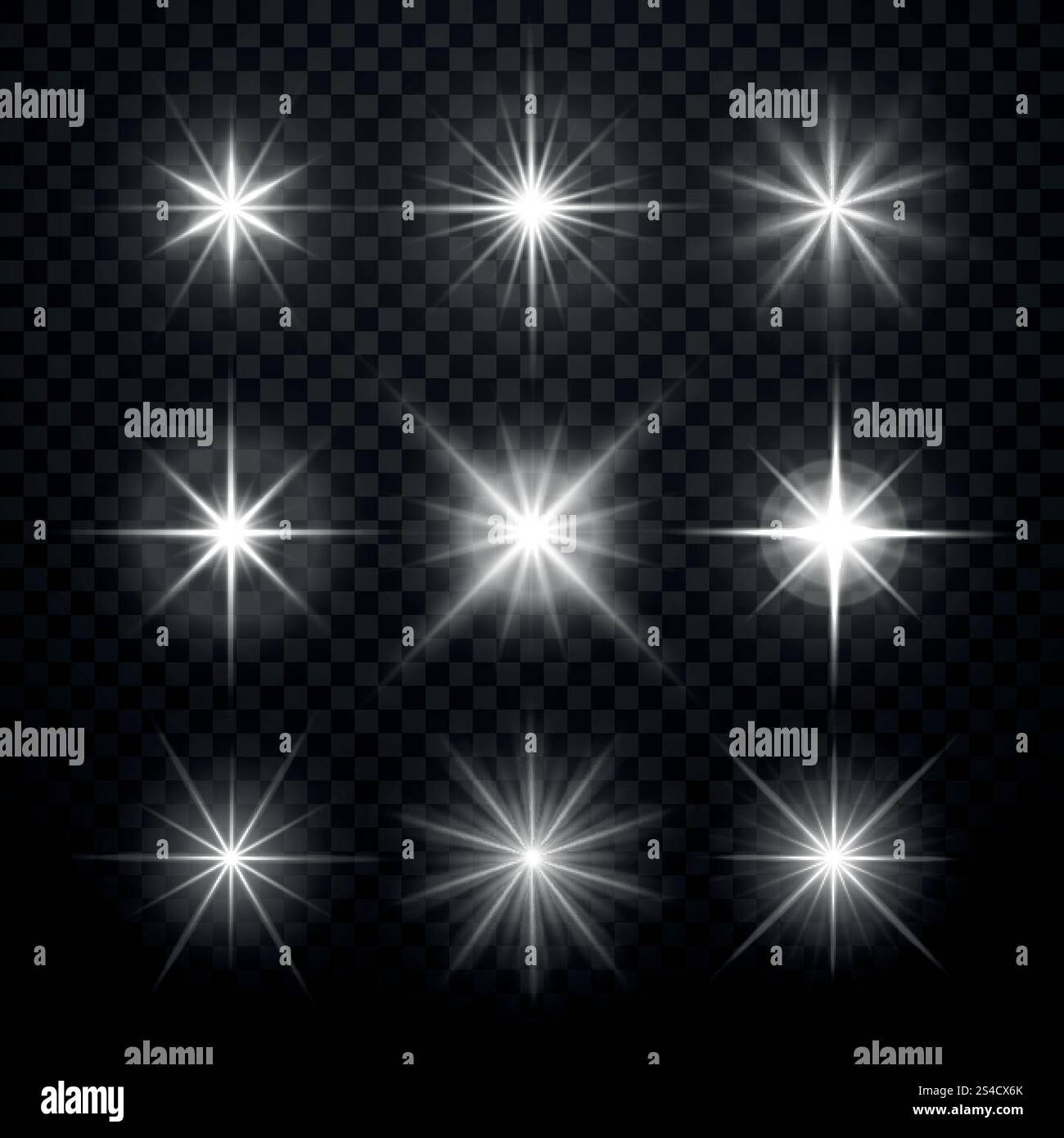Glowing light vector effects, stars bursts with sparkles. Glowing light effects, stars bursts ...