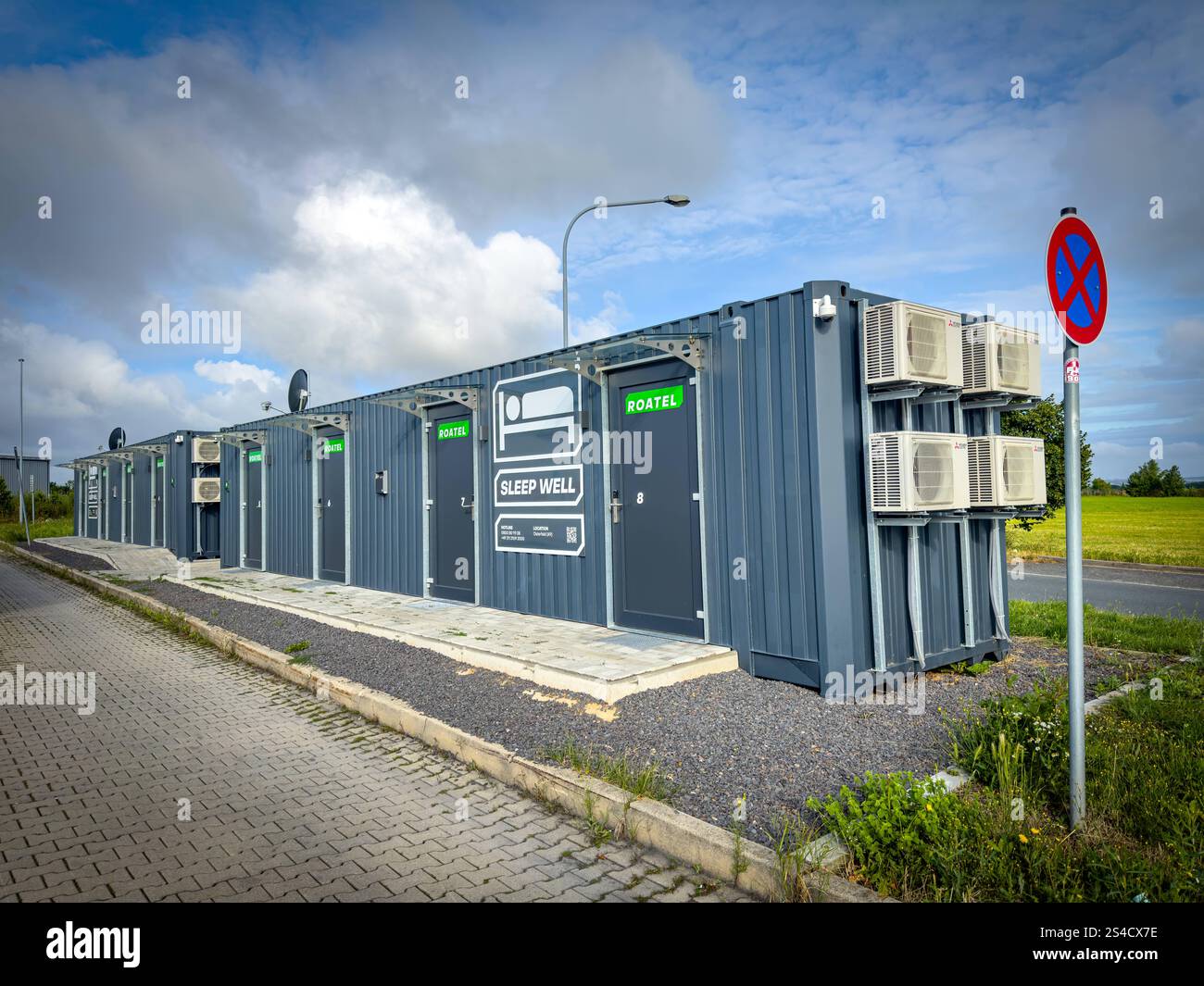 Roatel sleep container hotel on Jul 3, 2024 in Heidegrund, Germany ...