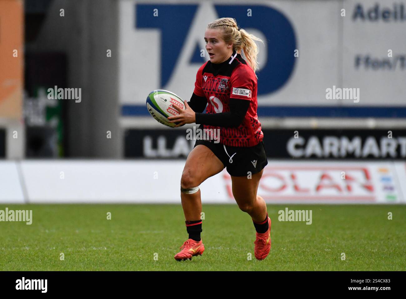 Llanelli, Wales. 11 January 2025. Seren Singleton of Brython Thunder ...