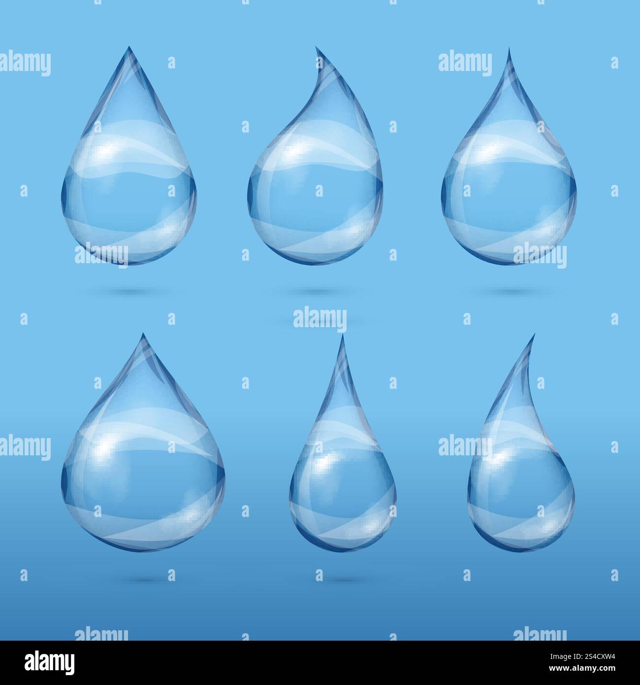 Set of realistic transparent water drops. Set of realistic transparent ...