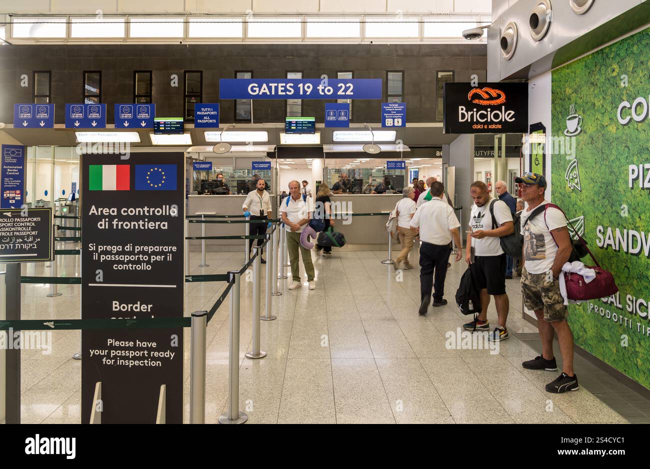 Catania, Sicily, Italy - October 10, 2024: Border control area of the ...