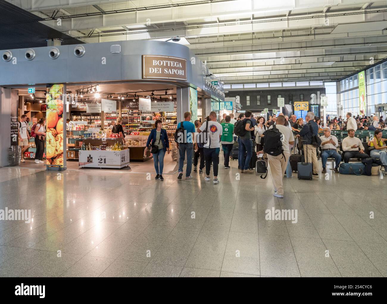 Catania, Sicily, Italy - October 10, 2024: Departure terminal inside ...