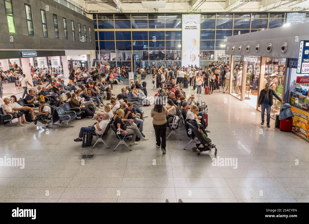Catania, Sicily, Italy - October 10, 2024: Departure terminal inside ...