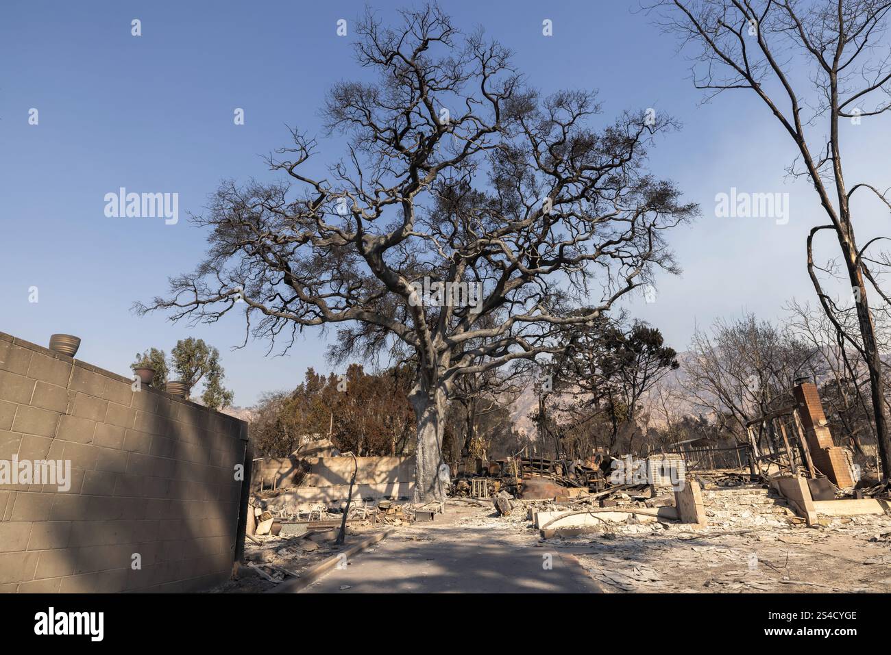Altadena, USA. 10th Jan, 2025. Aftermath from the Eaton Fire in the ...