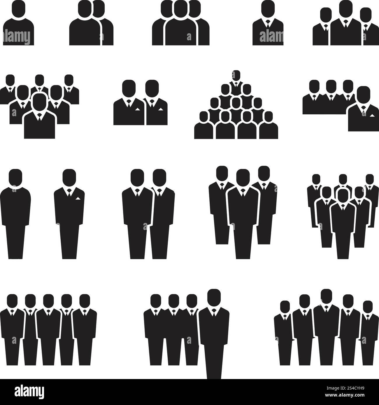 Crowd of workers illustration Black and White Stock Photos & Images - Alamy