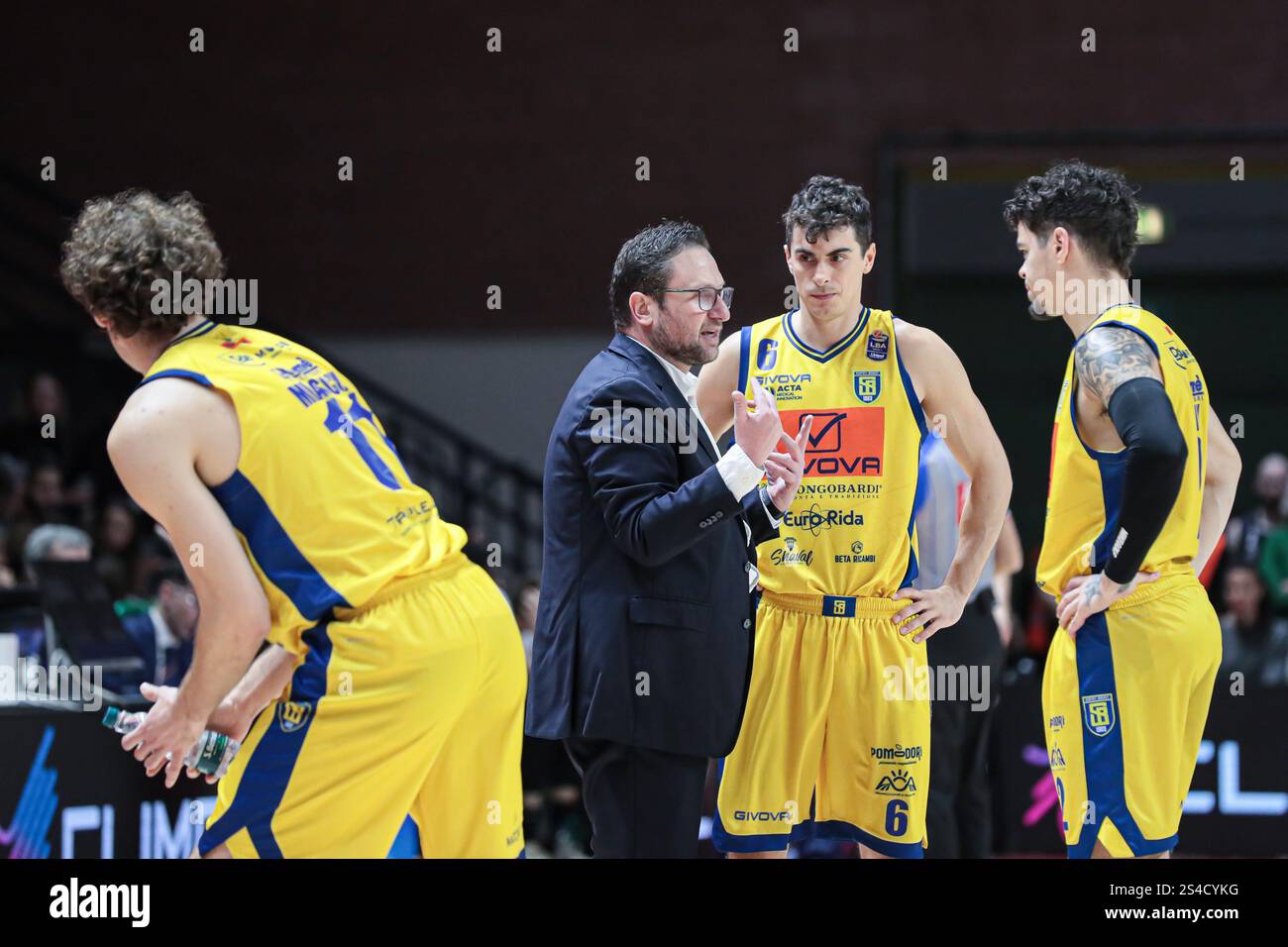Marco Ramondino (head coach Givova Scafati) during Bertram Derthona Tortona vs Givova Scafati ...