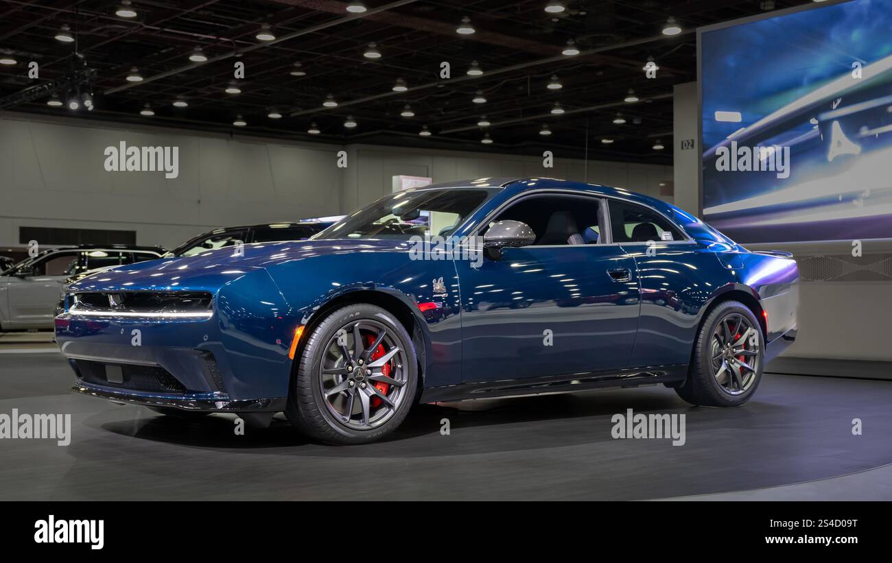 DETROIT, MI/USA - JANUARY 10, 2025: A Dodge Charger Daytona Scat Pack ...