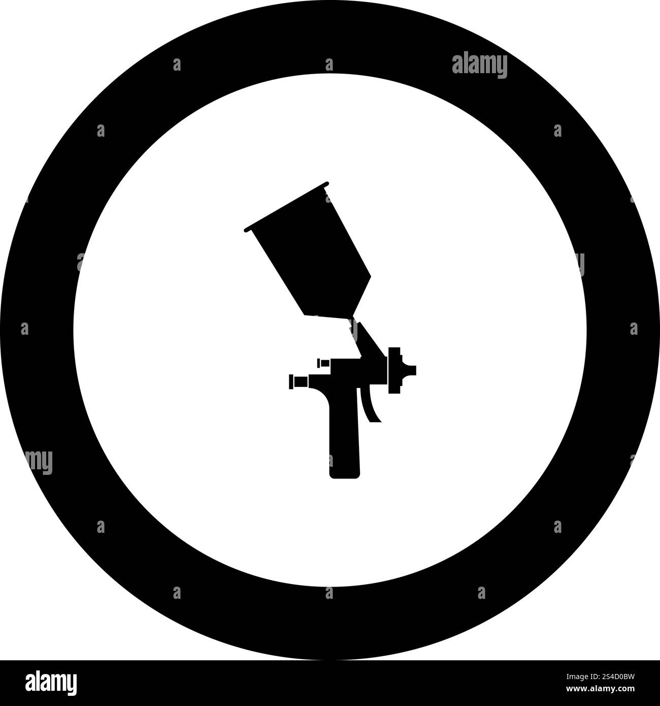 Sprayer paint icon black color in round circle vector illustration ...