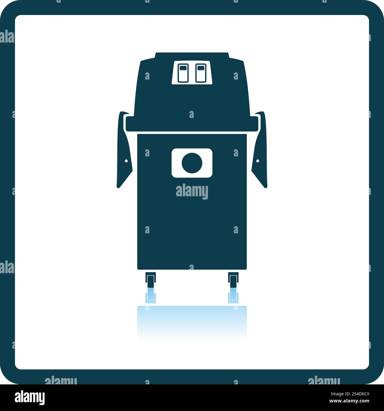 Vacuum cleaner icon. Shadow reflection design. Vector illustration ...