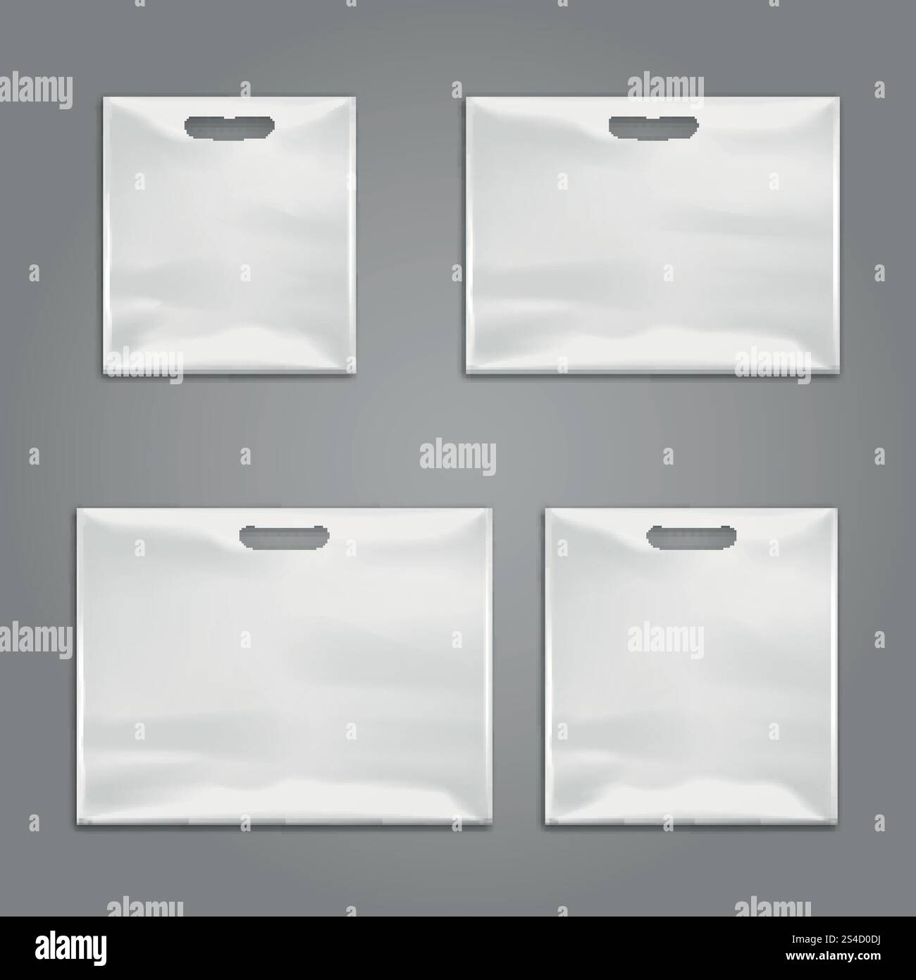 Disposable plastic bags vector templates, design mockups. Disposable ...