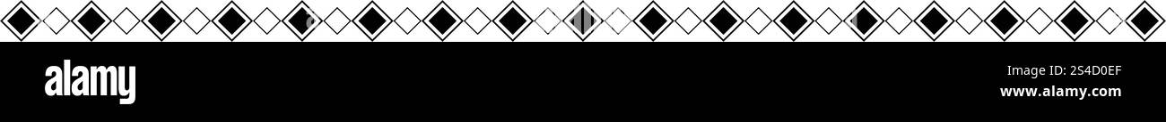 Border icon, rhombus shape divider horizontal line vector for ...