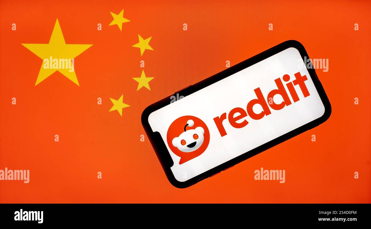 In this photo illustration, the reddit logo is seen displayed on a ...
