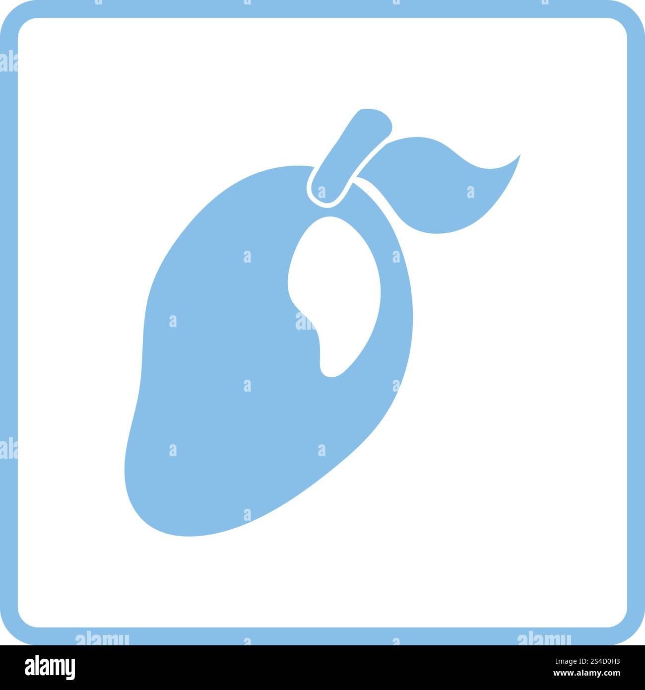 Icon of Mango. Blue frame design. Vector illustration Stock Vector ...